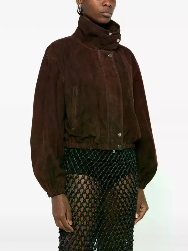 Nour Hammour Pia Suede Jacket - Brown
