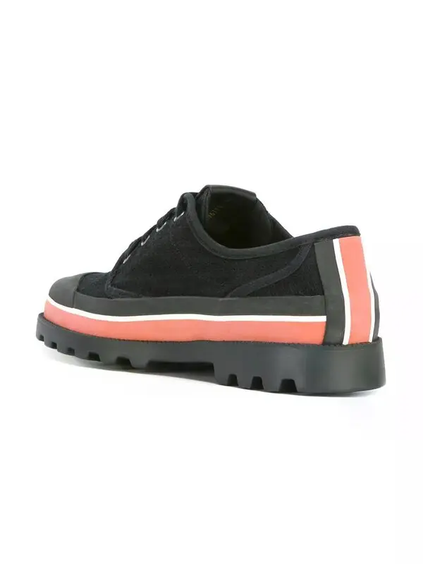 Valentino Garavani Perforated Canvas Lace-up Sneakers