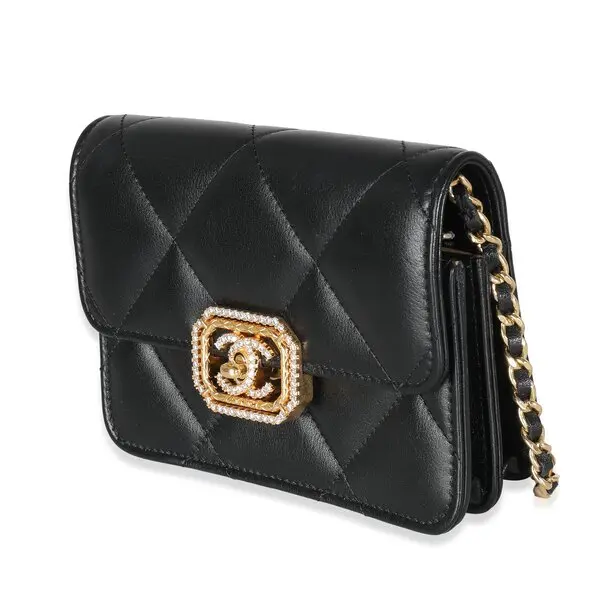 Chanel Quilted Calfskin Strass Flap Bag