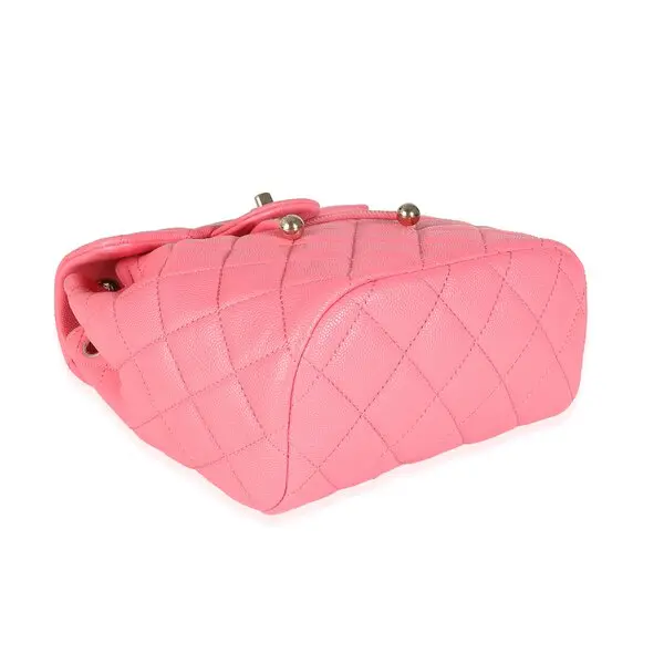 Chanel Quilted Caviar Drawstring Backpack Handbag - Pink