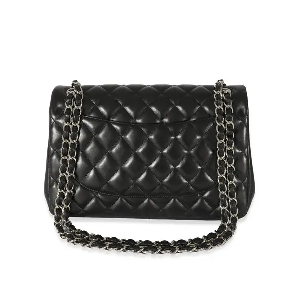 Chanel Quilted Lambskin Classic Double Flap Bag - Black