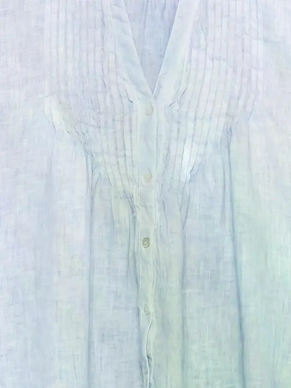 120% Lino Broderie Anglaise Pintuck Blouse