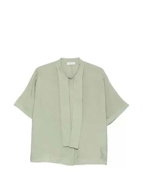 Marc O'polo Short Sleeve Blouse With Scarf Detail