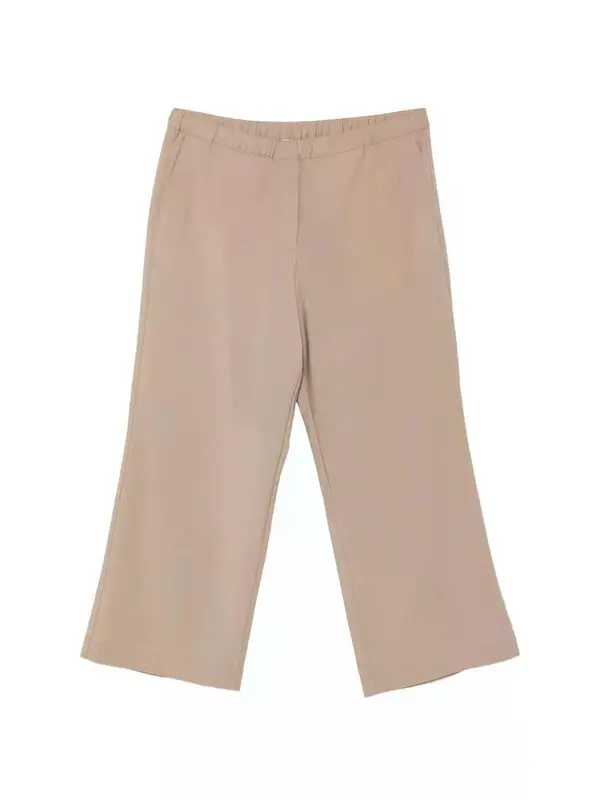 Marc O'polo Elasticated Waist Wide-leg Trousers - Brown
