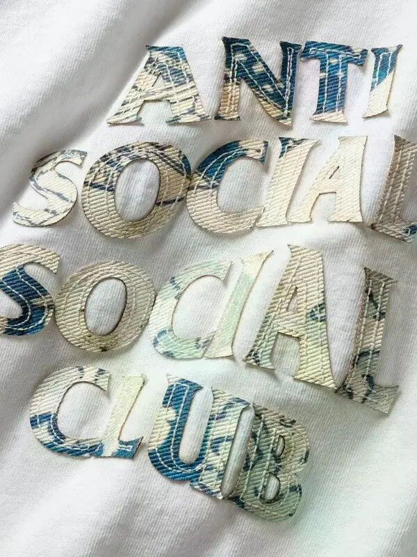 ANTI SOCIAL SOCIAL CLUB Tonkatsu: Boro Wave T-shirt - White