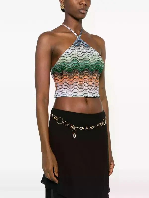 Missoni Zigzag Knit Halterneck Top