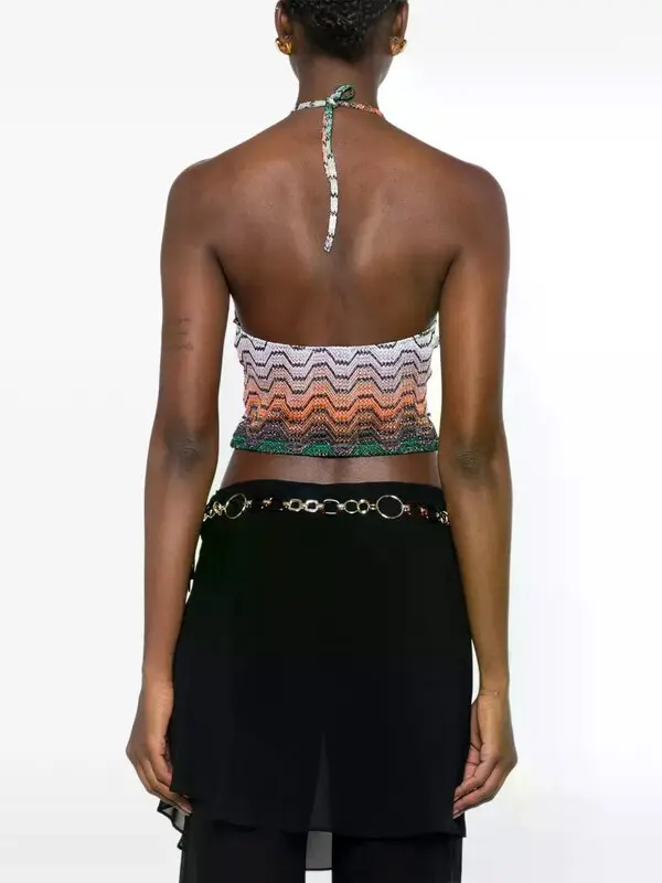 Missoni Zigzag Knit Halterneck Top