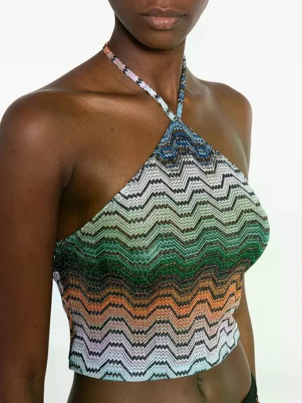 Missoni Zigzag Knit Halterneck Top