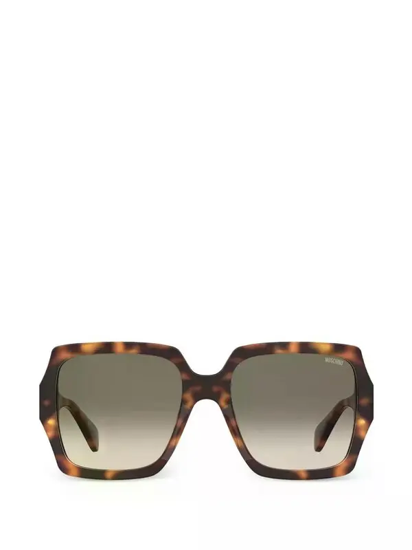 Moschino Tortoiseshell Square Frame Sunglasses