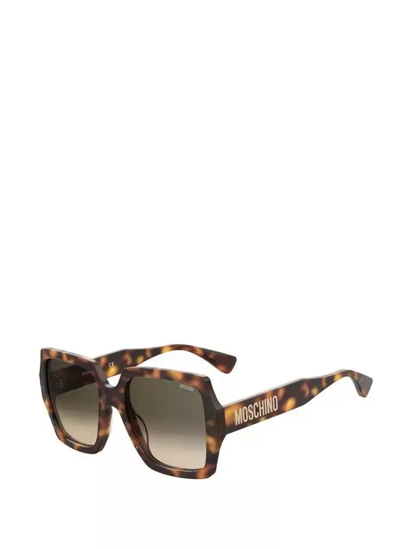 Moschino Tortoiseshell Square Frame Sunglasses