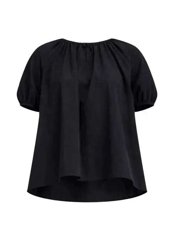 Cecilie Bahnsen Gathered Detail Top - Black