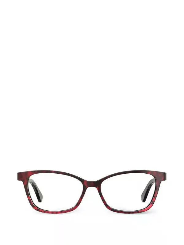 Moschino Animal-pattern Cat-eye Glasses - Red
