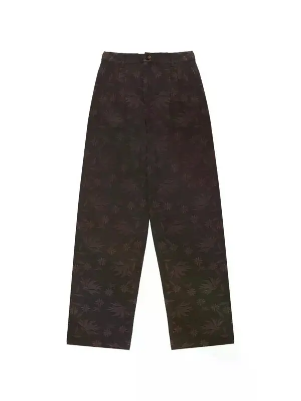 MAISON HOTEL Floral Embroidered Trousers - Black