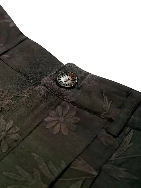 MAISON HOTEL Floral Embroidered Trousers