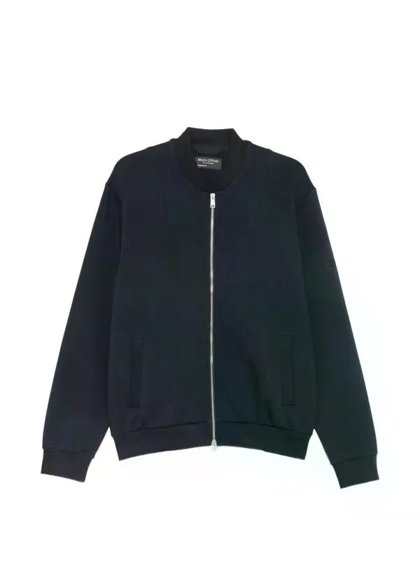 Marc O'polo Ribbed-trim Zip-up Sweatshirt