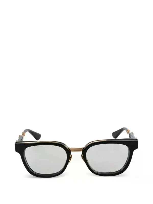 Chrome Hearts Cross-embellished Square-frame Glasses - Black