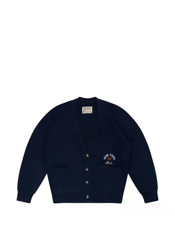 Aimé Leon Dore New York Mets Embroidered Cardigan - Blue