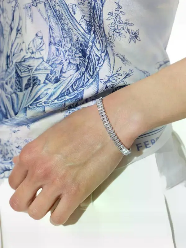FERRAGAMO Crystal-embellished Gancini Bracelet - Silver