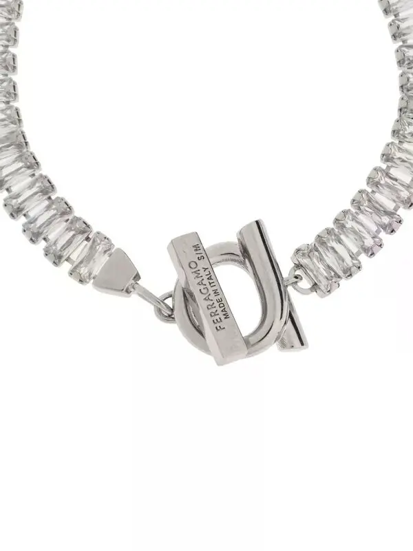 FERRAGAMO Crystal-embellished Gancini Bracelet