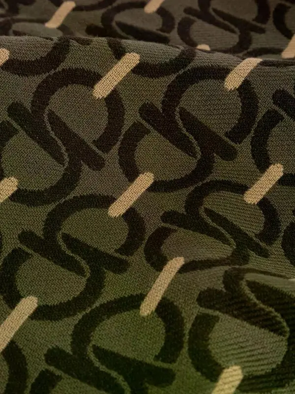 FERRAGAMO Gancini-pattern Frayed Scarf