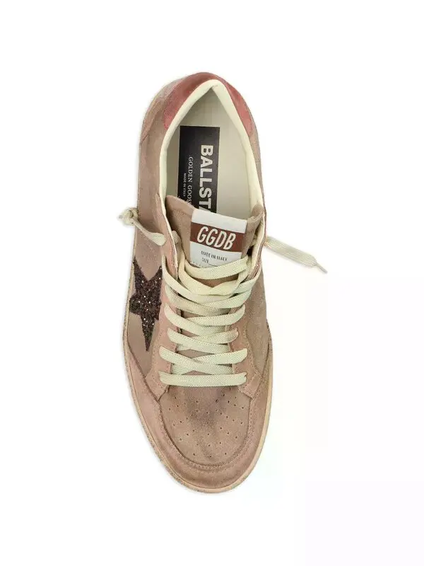 GOLDEN GOOSE Ball Star Glitter-patch Sneakers - Pink