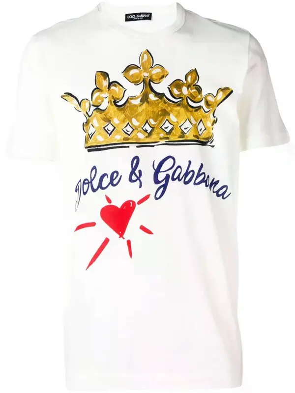 Dolce & Gabbana Crown-print T-shirt - White