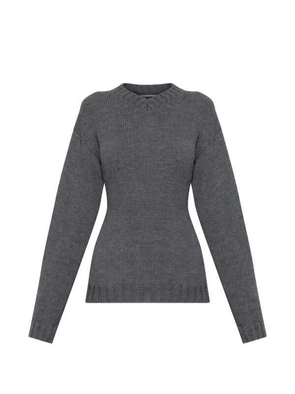 JIL SANDER Ribbed-knit V-neck Sweater