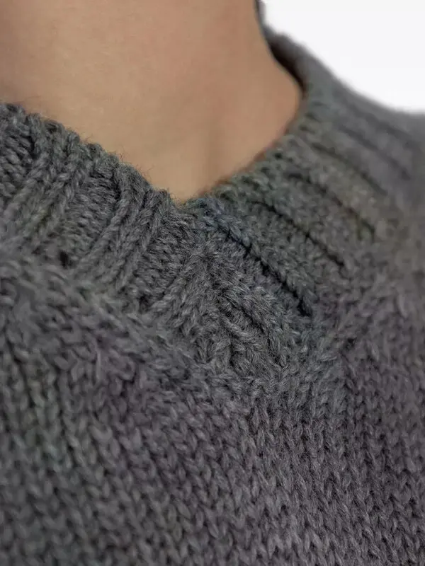 JIL SANDER Ribbed-knit V-neck Sweater