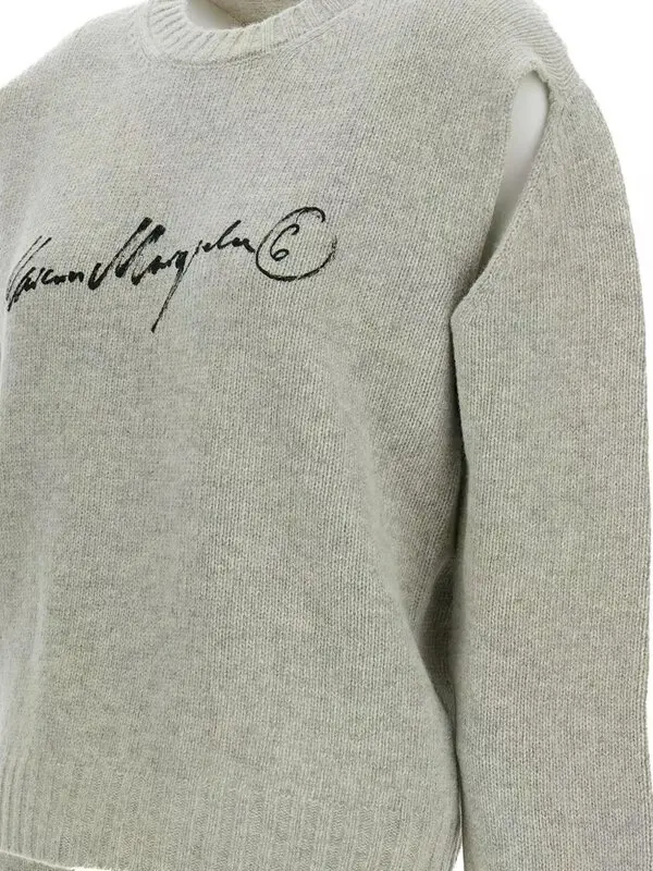 MAISON MARGIELA Logo Print Cut-out Sweater