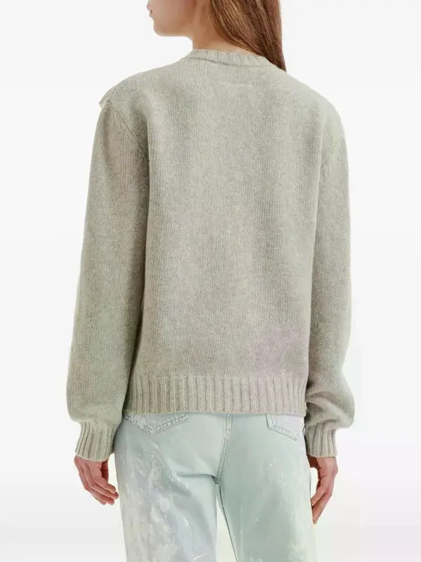 MAISON MARGIELA Logo Print Cut-out Sweater - Grey