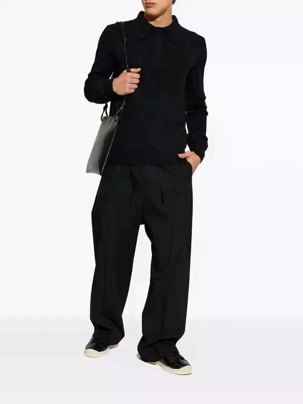 JIL SANDER Wool Long-sleeve Polo Shirt