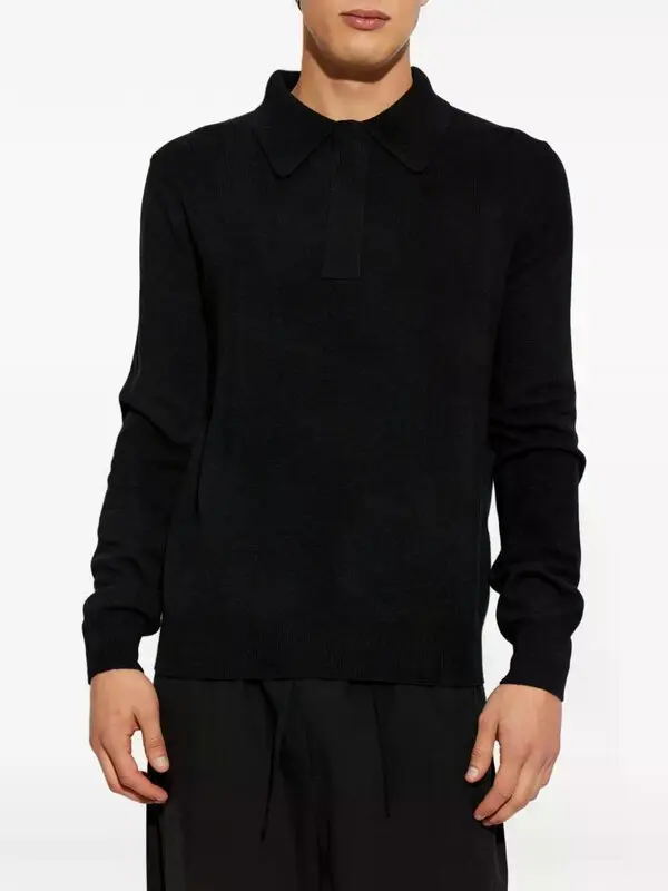 JIL SANDER Wool Long-sleeve Polo Shirt