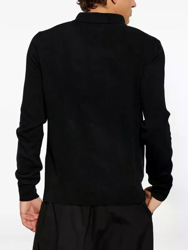 JIL SANDER Wool Long-sleeve Polo Shirt