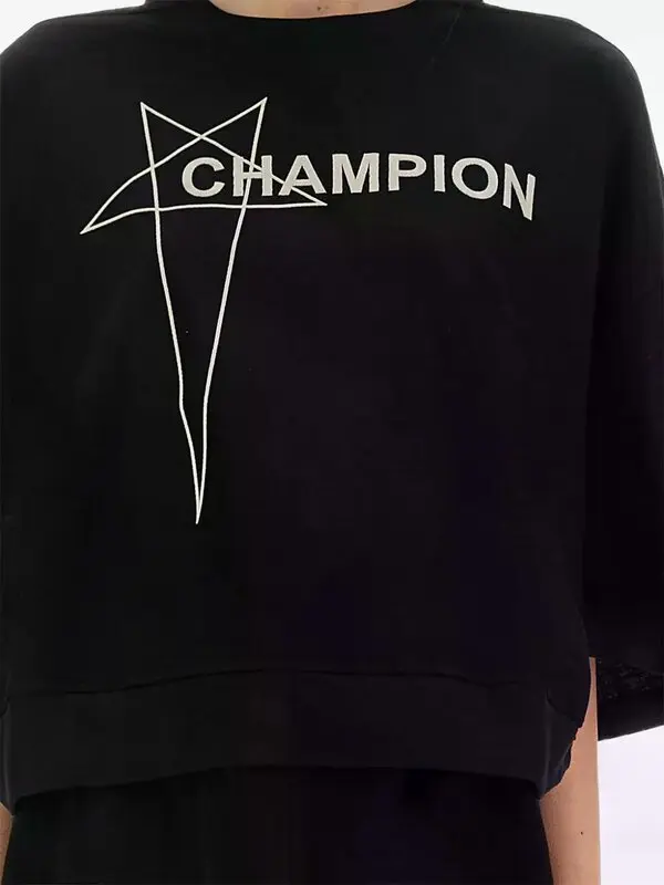 Rick Owens Logo Print Cropped T-shirt