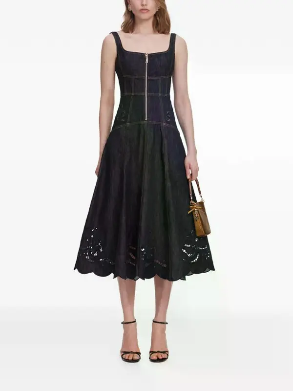 SELF-PORTRAIT Broderie Anglaise Midi Dress