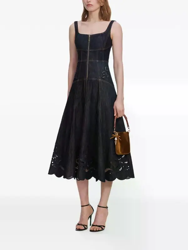 SELF-PORTRAIT Broderie Anglaise Midi Dress