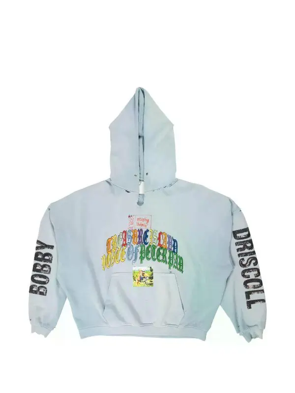 PALY Graphic Print Distressed Hoodie