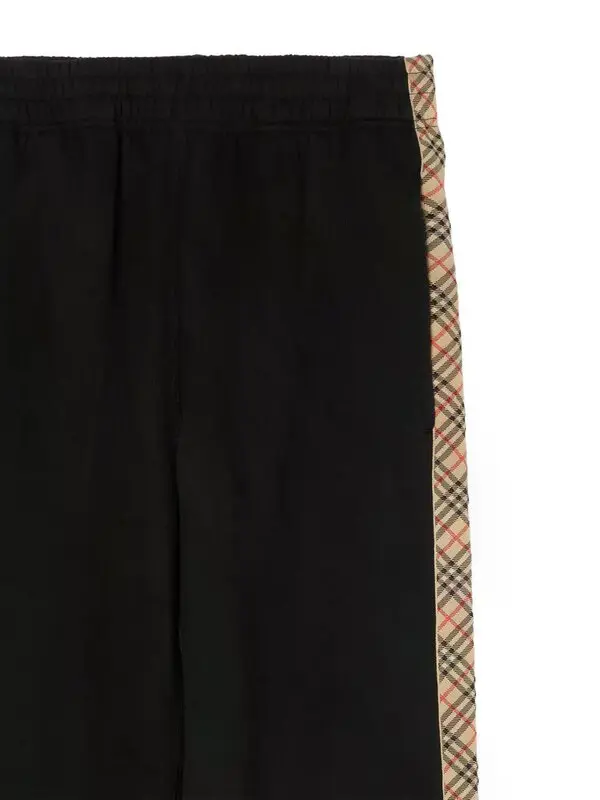 Burberry Check-trim Cotton Jogging Pants