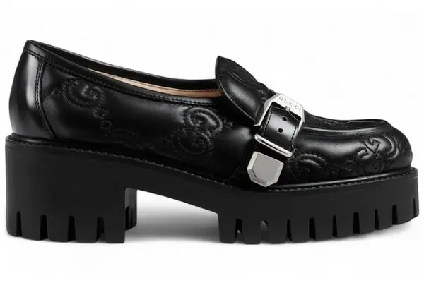 Gucci Gg Matelasse Slip-on Loafers With Buckle Detail