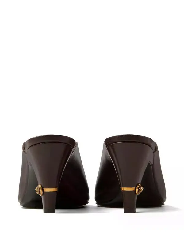 Versace Giulietta Medusa Leather Mules - Black
