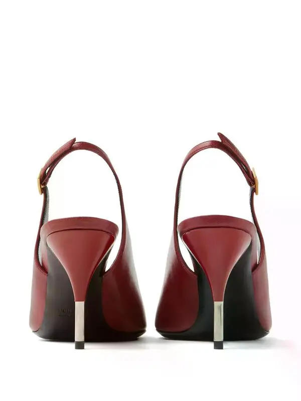 Versace Nyx Leather Slingbacks 80mm - Red