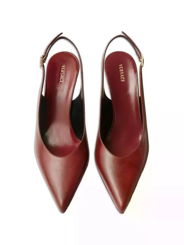 Versace Nyx Leather Slingbacks 80mm