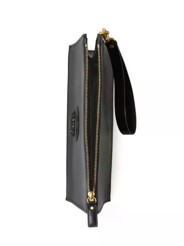 Versace Lou Leather Pouch With Medusa Cameo