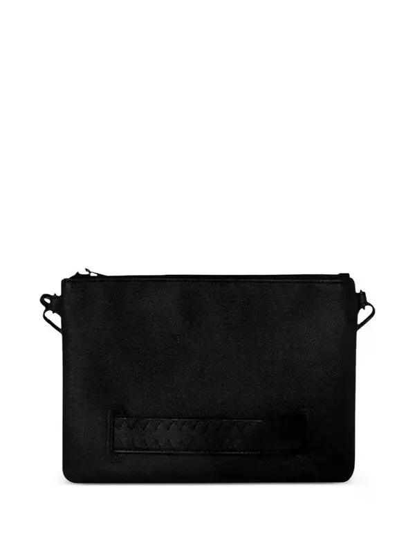 SPRAYGROUND Gold Brick Lux Logo-plaque Clutch Bag