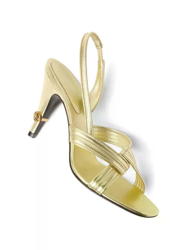 Versace Metallic Nappa Sandals 90 Mm