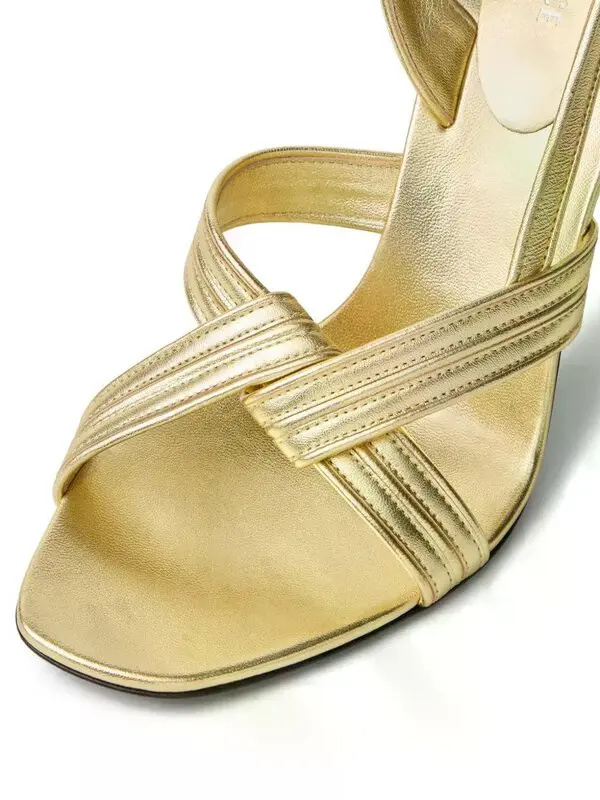 Versace Metallic Nappa Sandals 90 Mm