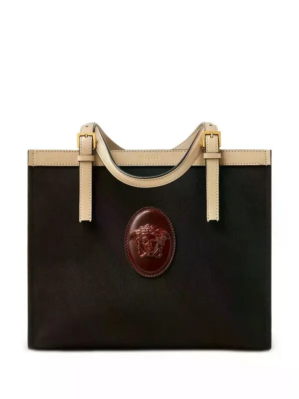 Versace Rivière Canvas Tote - Black
