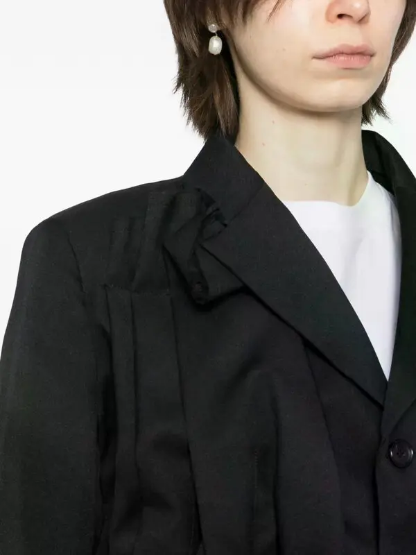 Comme Des Garçons Twill Blazer With Pleated Details
