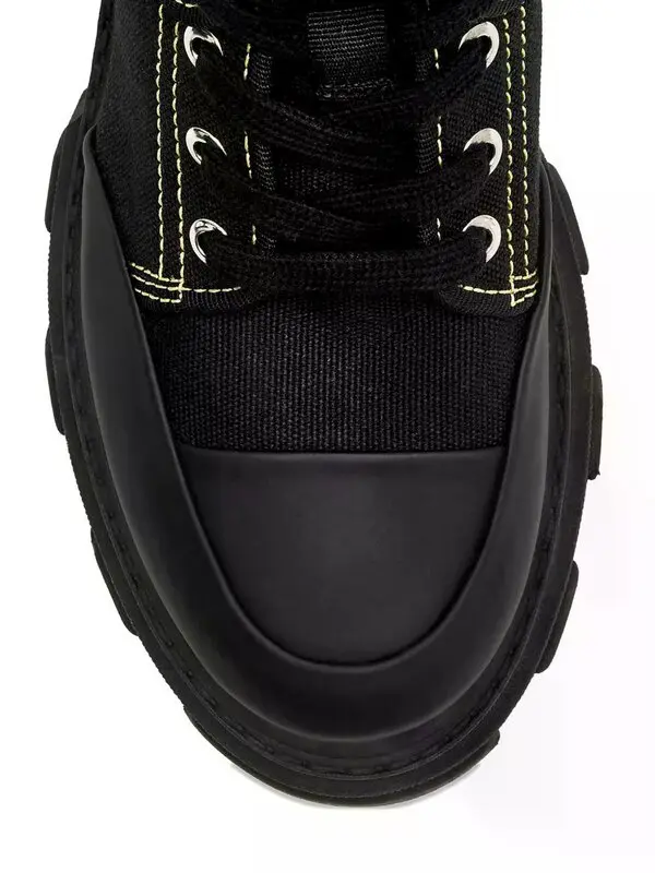 GANNI Contrast Stitch Combat Boots