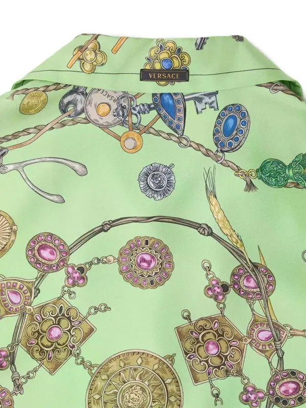 Versace Printed Silk Twill Shirt